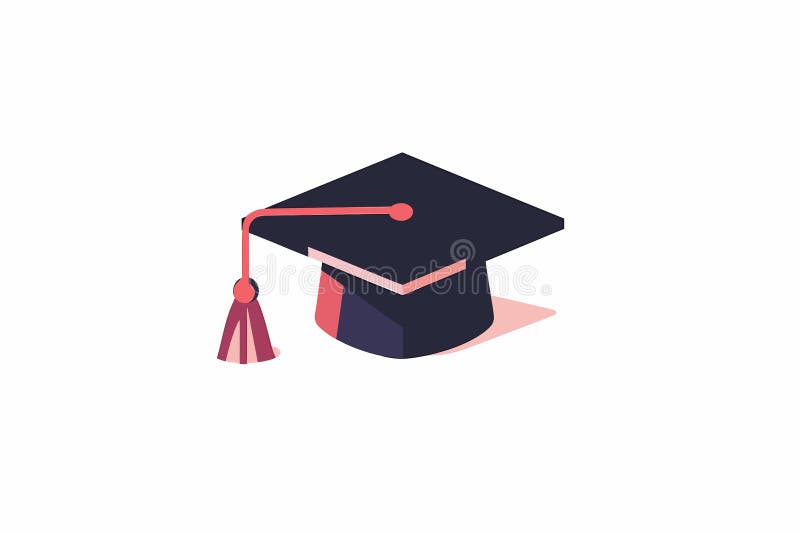 Graduation Cap Stock Image Isolated Vector Style Stock Vector ...