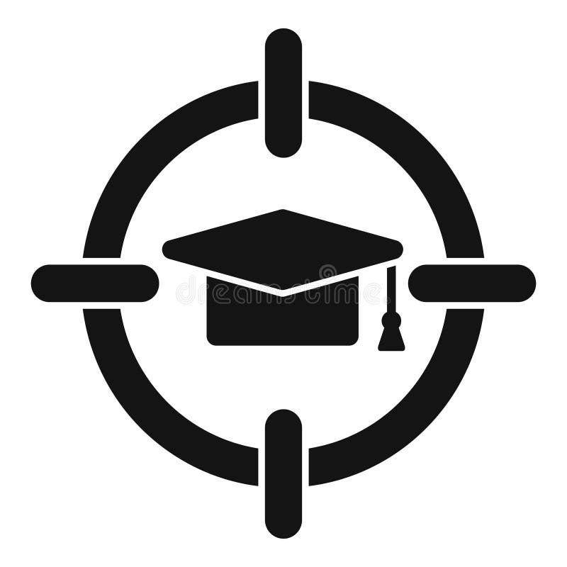Graduation Cap Target Representing Achieving Educational Goals Stock ...