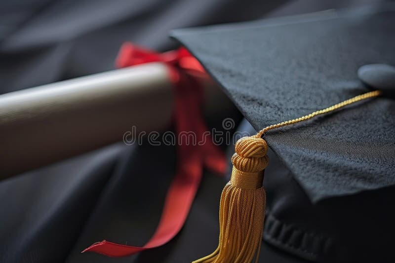 A Graduation Cap with a Tassel Hanging Off it, Symbolizing Academic ...