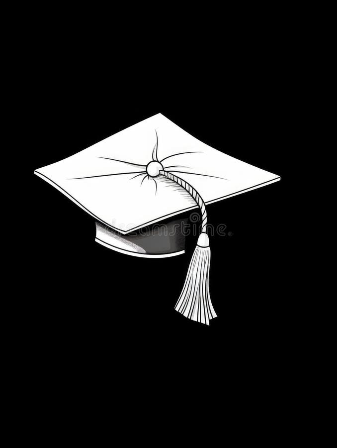 A Graduation Cap with a Tassel Hanging from it Stock Image - Image of ...