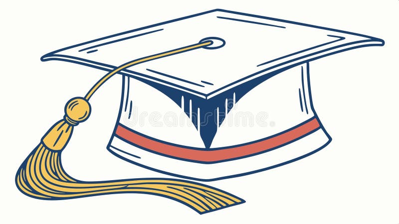 Graduation Cap with Tassel, Symbolizing Academic Achievement Vector ...