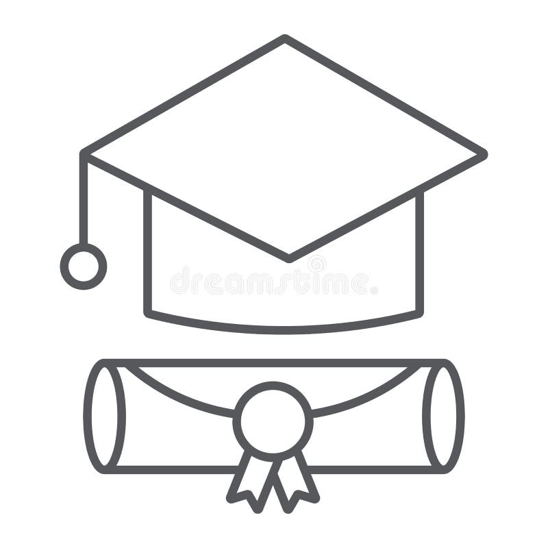 Graduated Icon Vector Sign and Symbol Isolated on White Background ...