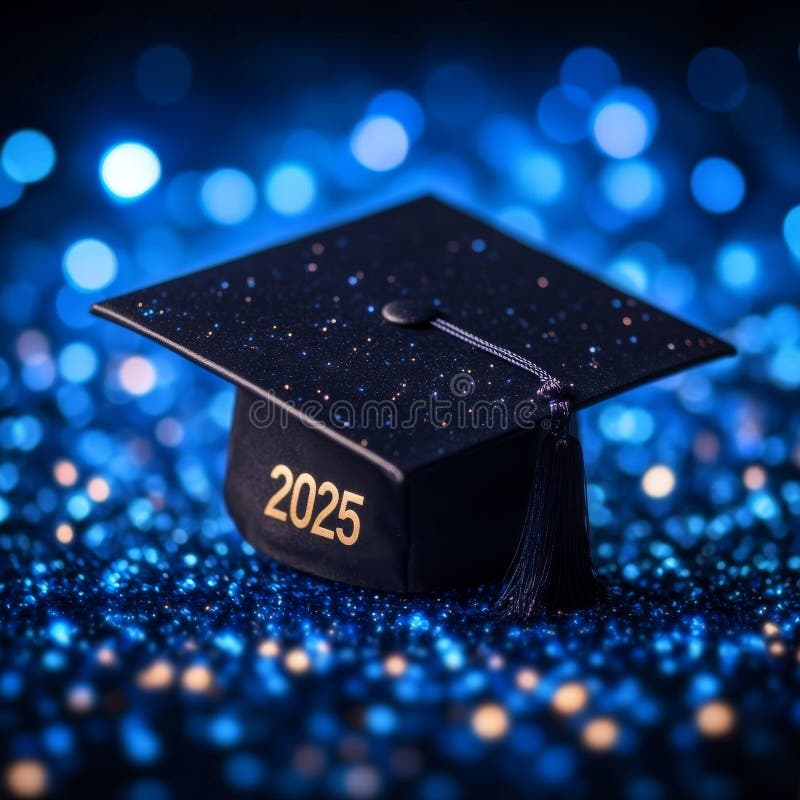 The 2025 Graduation Cap, a Token of Future Accomplishments Stock Image ...