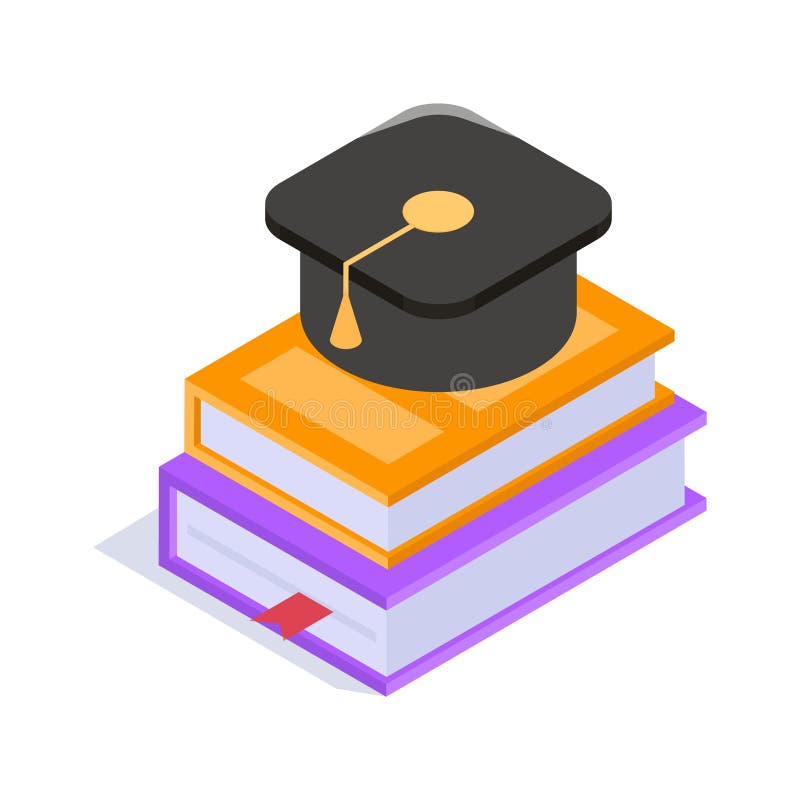 A Graduation Cap on Top of Books, Depicting Academic Success and ...