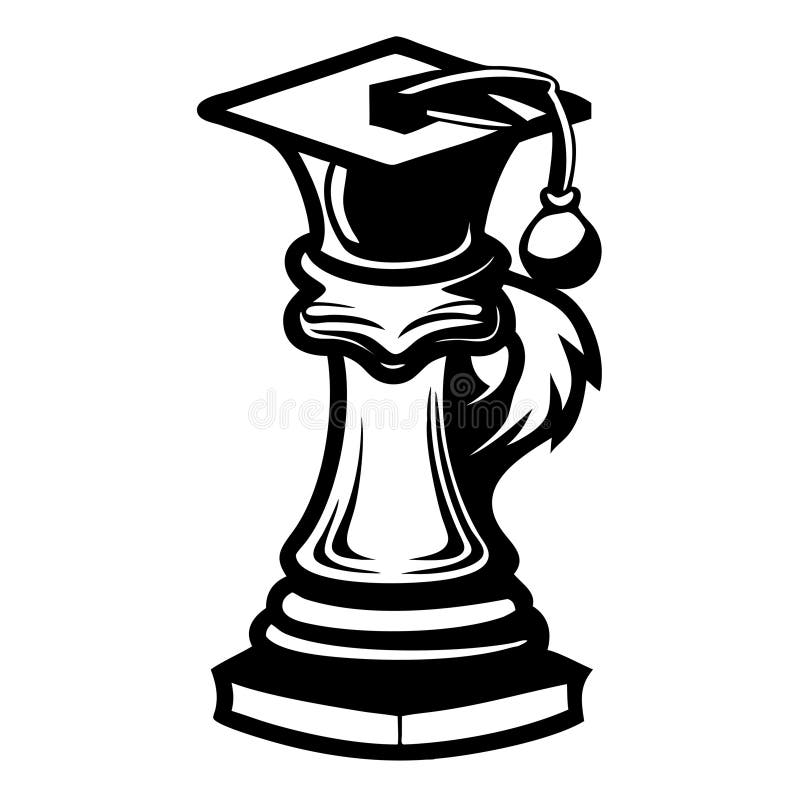 Graduation Cap on Trophy Illustration Perfect for Educational Themes ...