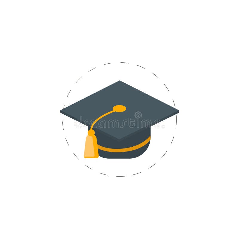 Graduation Cap Colorful Clipart. Graduation Cap Flat Illustration Stock ...