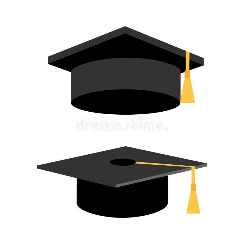 Graduation Cap Vector Illustration In The Flat Style Stock Illustration ...