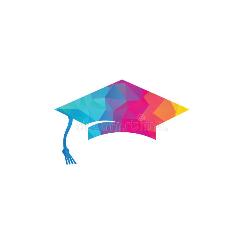 Graduation Cap Vector Logo Design Template. Stock Vector - Illustration ...