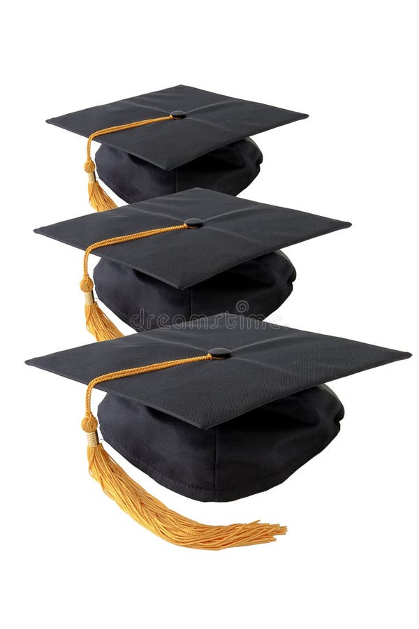 Graduation caps stock photo. Image of white, achievement - 18779518