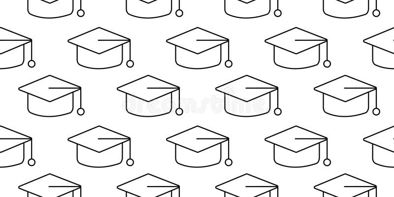 Graduation Caps Pattern Design Perfect for Educational Themes or ...