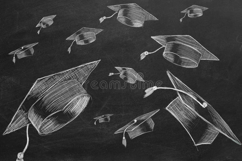 Graduation caps stock illustration. Illustration of ceremony - 144864637