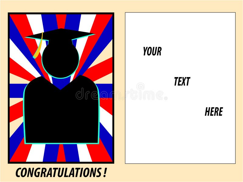 Graduation Card Invitation 3D Corner Design Stock Illustration ...