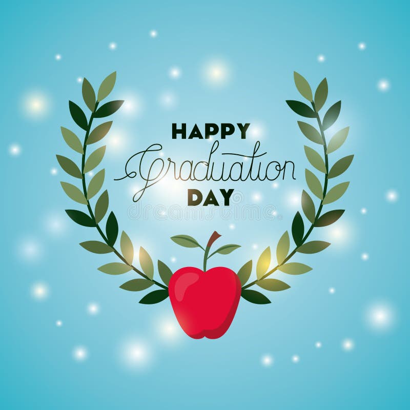 Graduation Cap and Big Apple with Human Concepts Stock Vector ...