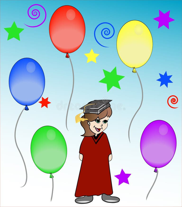 Kids Graduation Red Stock Illustrations – 219 Kids Graduation Red Stock ...