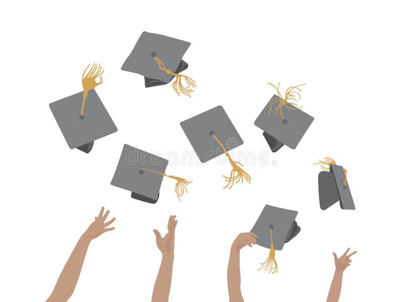 Throwing Graduation Cap Stock Illustrations – 1,645 Throwing Graduation ...