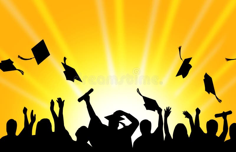 Graduation Celebration University Students Background Stock ...