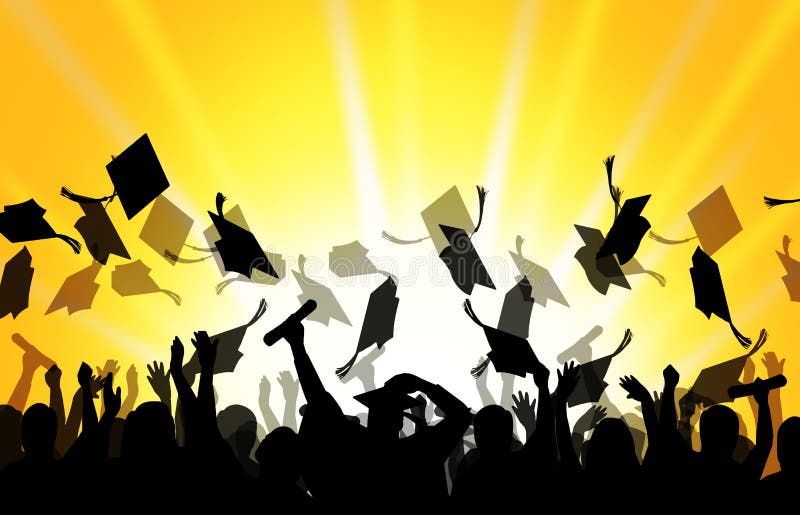 Graduation Celebration University Students Background Stock ...