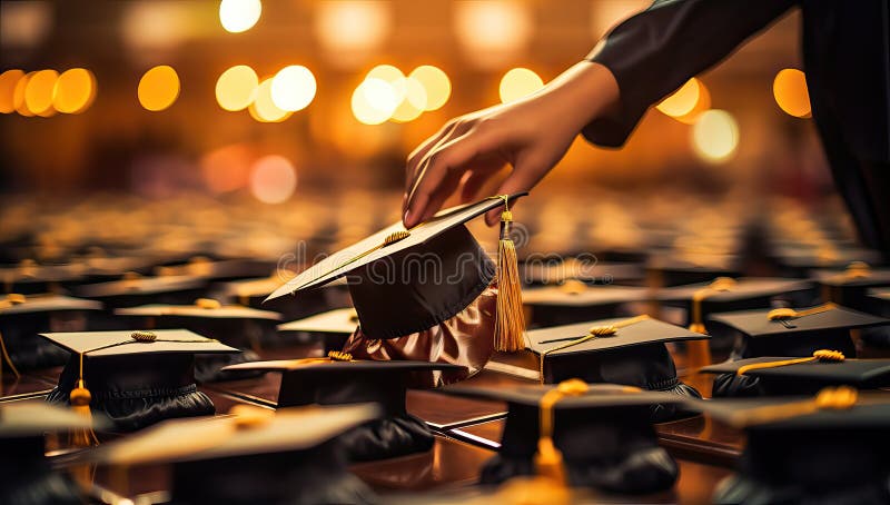 Graduation Ceremony, Education and Knowledge Concept. Close Up of ...