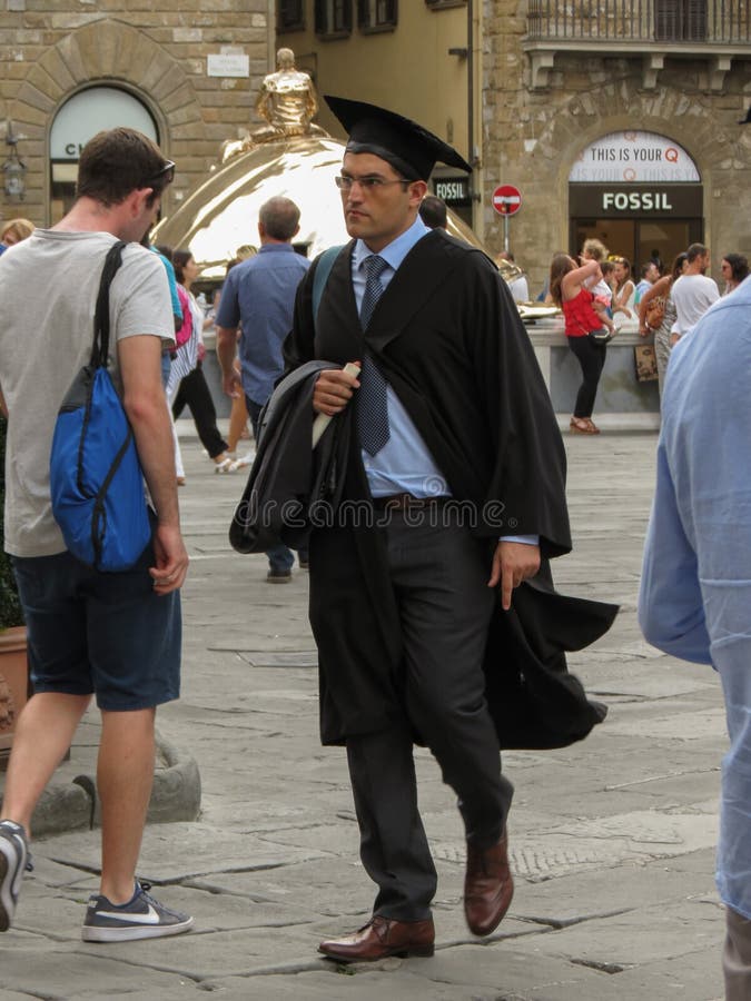 Graduation Ceremony in Florence Editorial Stock Image - Image of ...