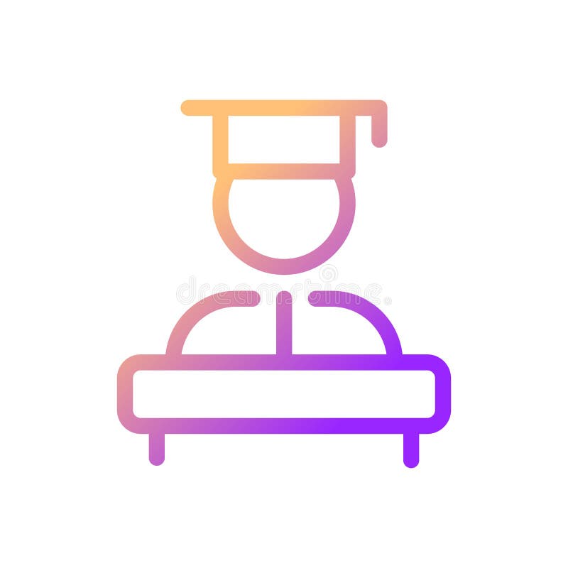 Graduation Ceremony Pixel Perfect Gradient Linear Ui Icon Stock ...