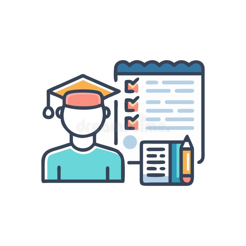 Graduation Checklist Complete Education Success Concept Illustration ...