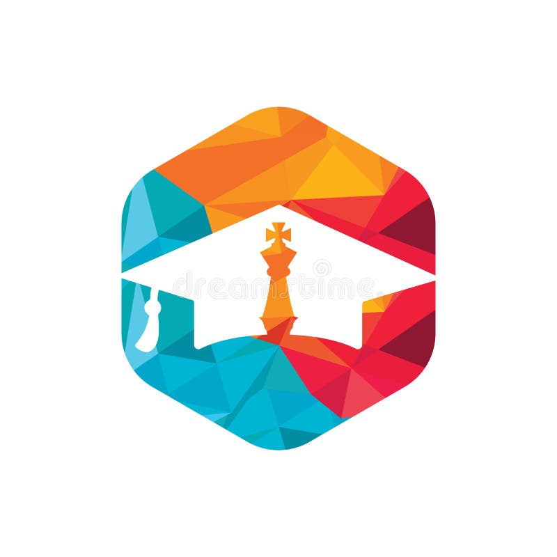 Graduation Chess Knight Vector Logo Design. Education Strategy Vector ...
