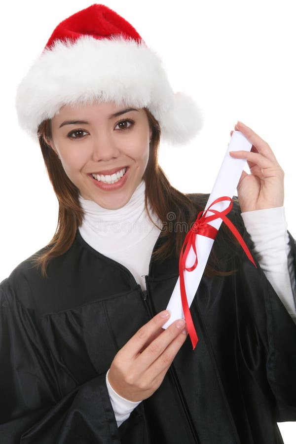 Graduation at Christmas stock image. Image of face, adult - 3923197