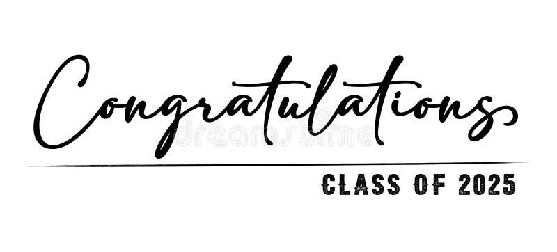 Graduation Class of 2025 Greeting Card Vector Design Congratulations ...