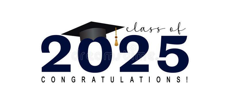 Graduation Class of 2025 Greeting Card Vector Design Congratulations ... Graduation Class of 2025 Greeting Card Vector Design Congratulations ...