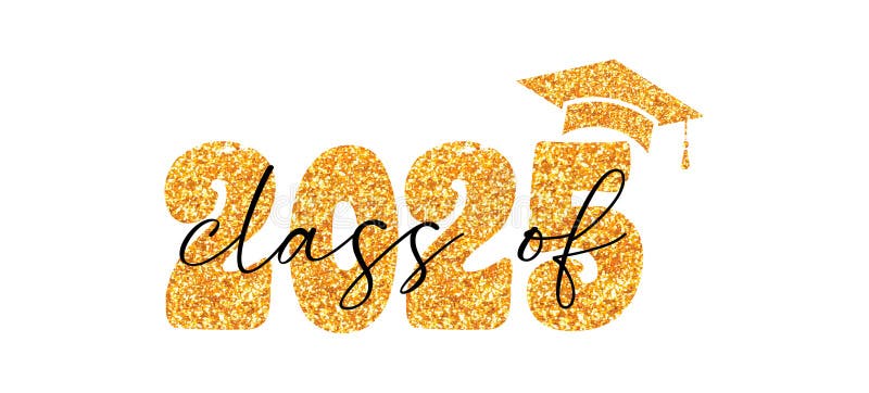 Graduation Class of 2025 Greeting Card Vector Design Congratulations ...