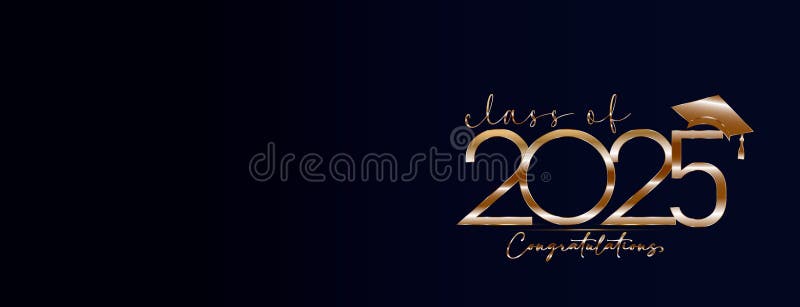Graduation Class of 2025 Greeting Card Vector Design Congratulations ...