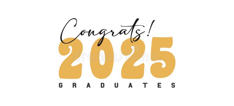 Graduation Class of 2025 Greeting Card Vector Design Congratulations ...