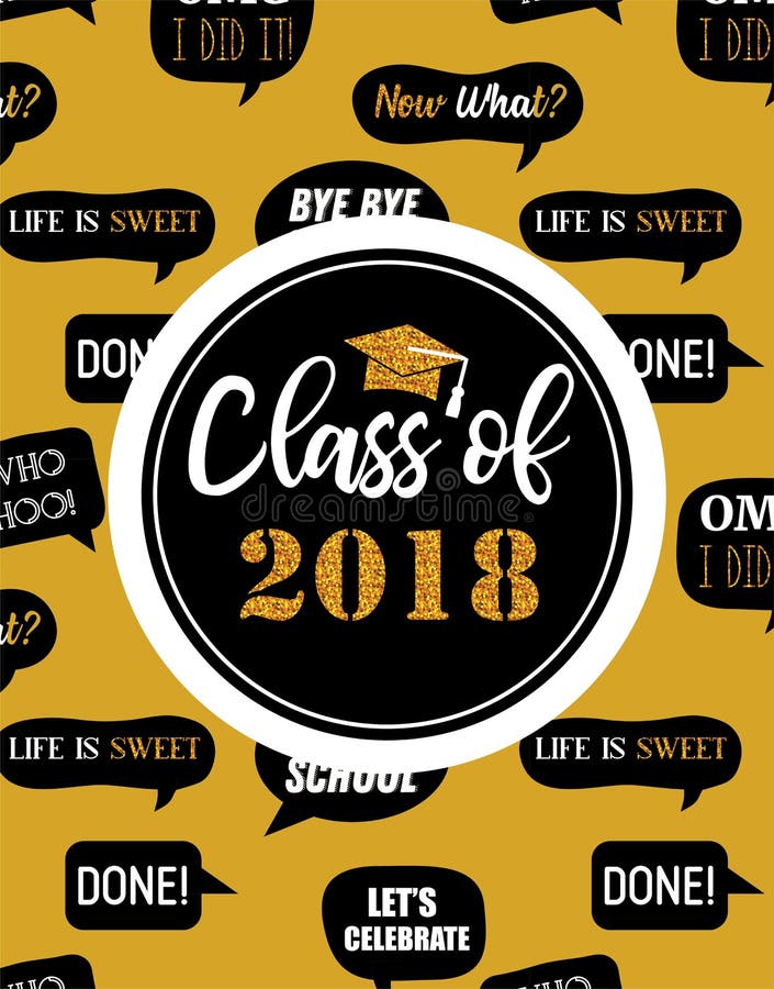 Graduation Class of 2018, Party Invitation, Poster or Banner Template ...