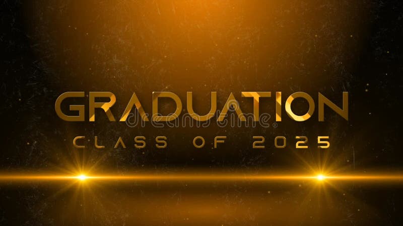 Graduation Class of 2025 Text Effect with Spotlight Background Stock ...