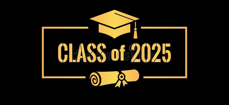 Graduation Class of 2025 Year Education Banner Stock Vector ...
