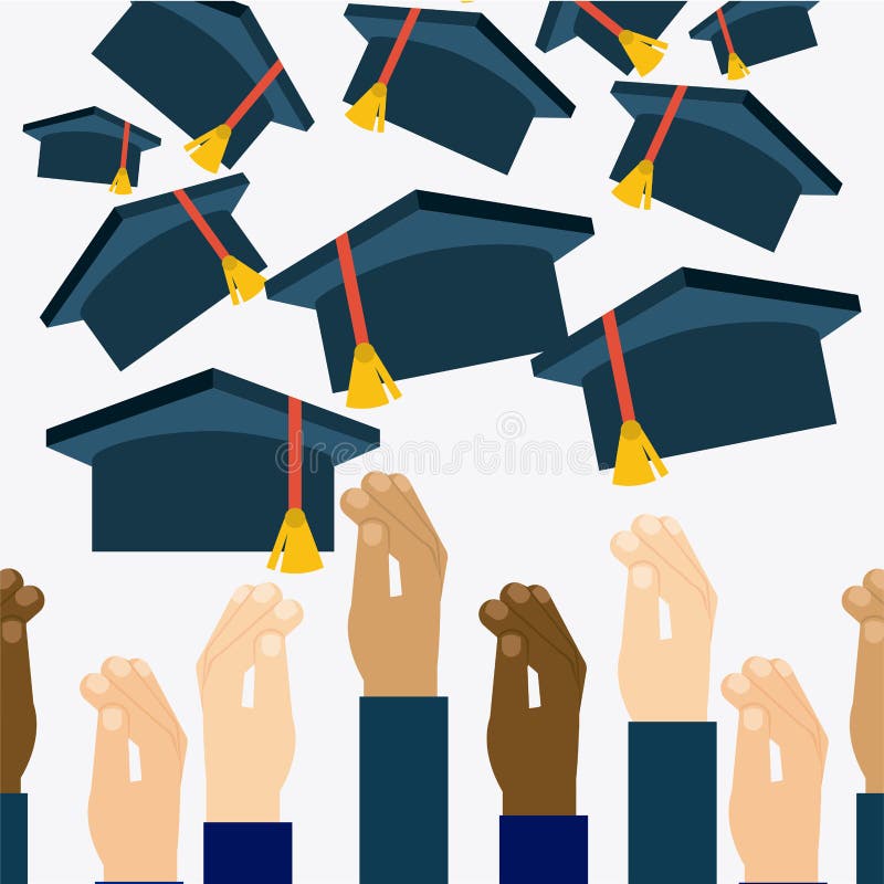 Graduation concept stock vector. Illustration of caps - 50715871