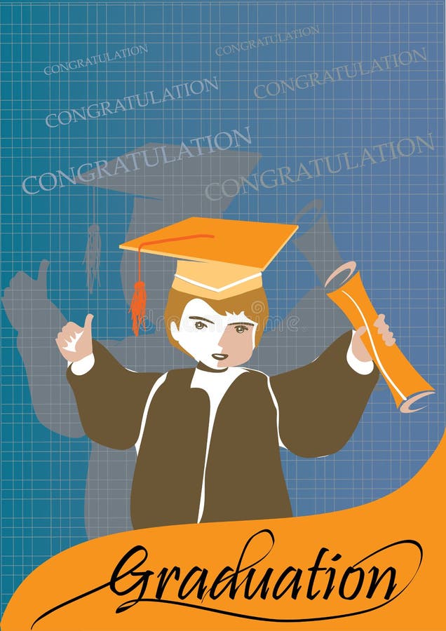 Graduation Congratulation Celebration Stock Vector - Illustration of ...