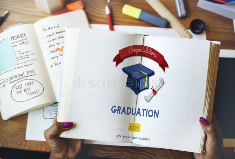 Graduation Congratulation Celebration Certificate Mortar Board C Stock ...