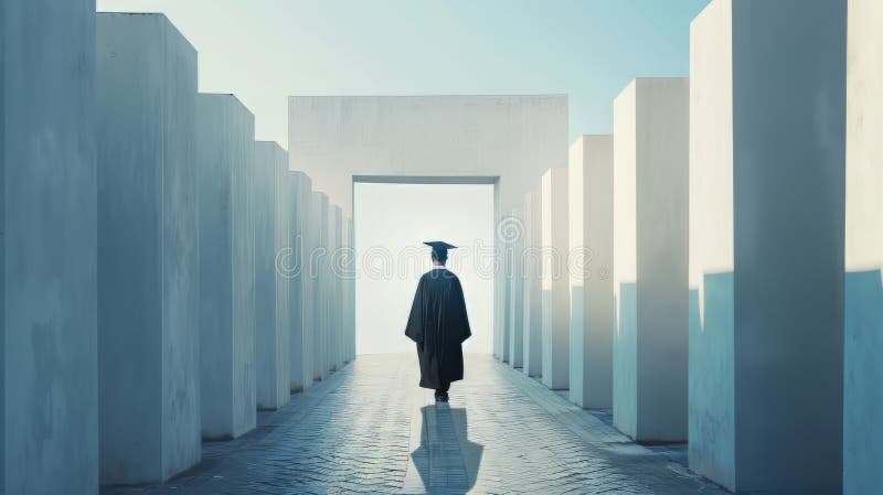 Graduation Copy Space with a Bright Future Ahead Stock Photo - Image of ...