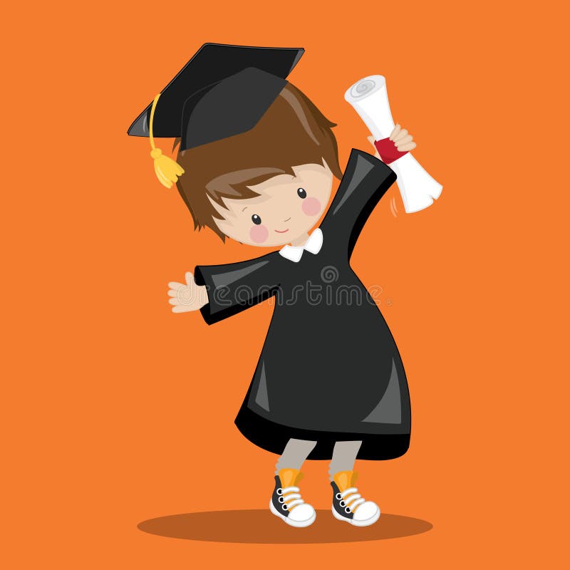 Graduation day boy 09 stock vector. Illustration of cartoon - 198987529