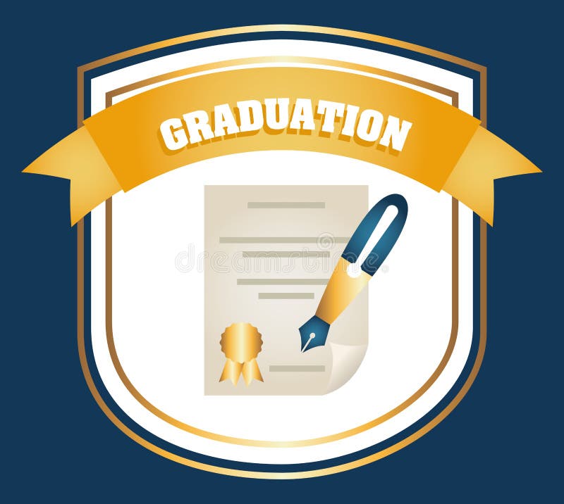 Graduation design stock vector. Illustration of ribbon - 45998980