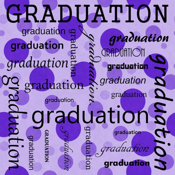 Graduation Design with Purple Polka Dot Tile Pattern Repeat Background ...
