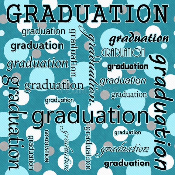 Graduation Design with Teal Polka Dot Tile Pattern Repeat Background ...