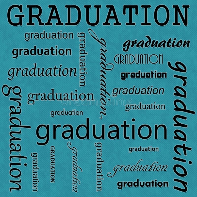 Graduation Design with Teal Tile Pattern Repeat Background Stock Image ...