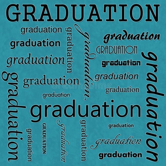 Graduation Design with Teal Tile Pattern Repeat Background Stock Image ...