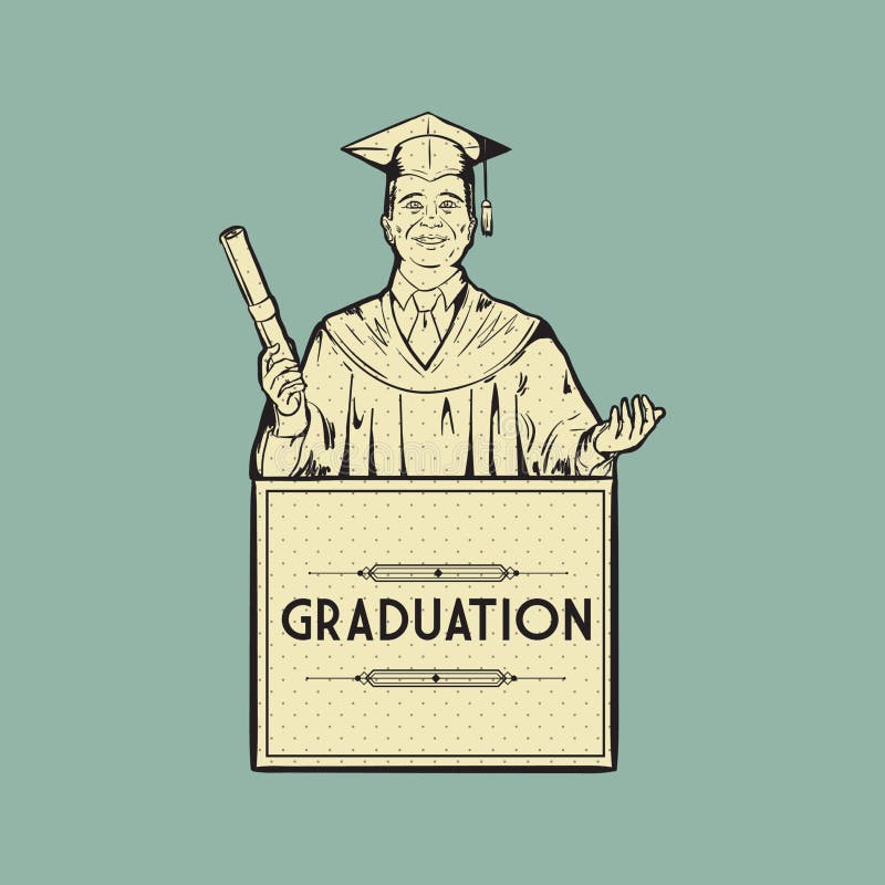 Graduation Design. Vector Illustration Decorative Design Stock Vector ...