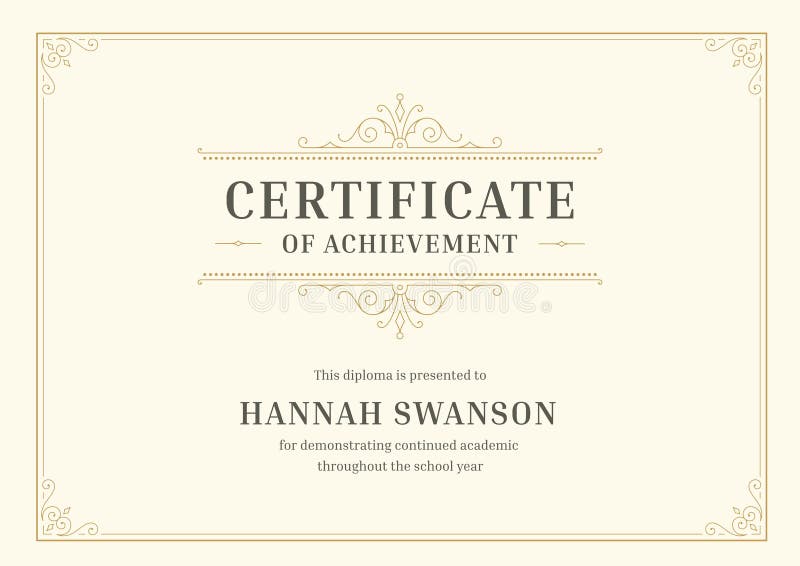 Graduation Diploma Academic Certificate Calligraphy Coupon Classic ...