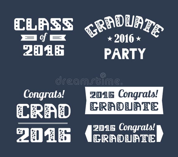 Graduation2016 Emblems Set. High School , College Graduation Set ...