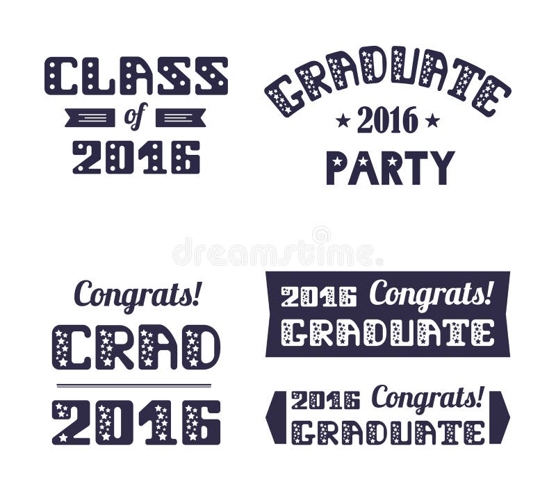 Graduation2016 Emblems Set. High School , College Graduation Set ...