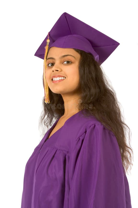Graduation of Ethnic Student Stock Image - Image of attractive, gown ...